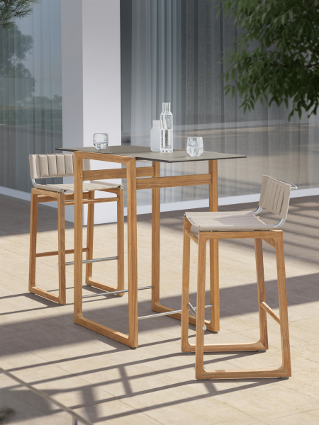 Benton Bartisch Teak/Kunstharz Shade, ausklappbar | Garpa