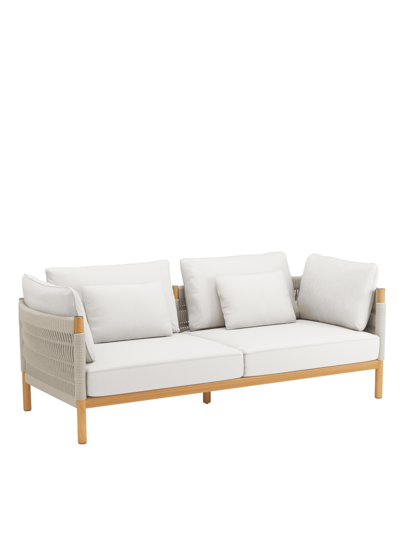 Cavo Lounge Sofa Beige inkl. Auflagen Travertin - garpa.de