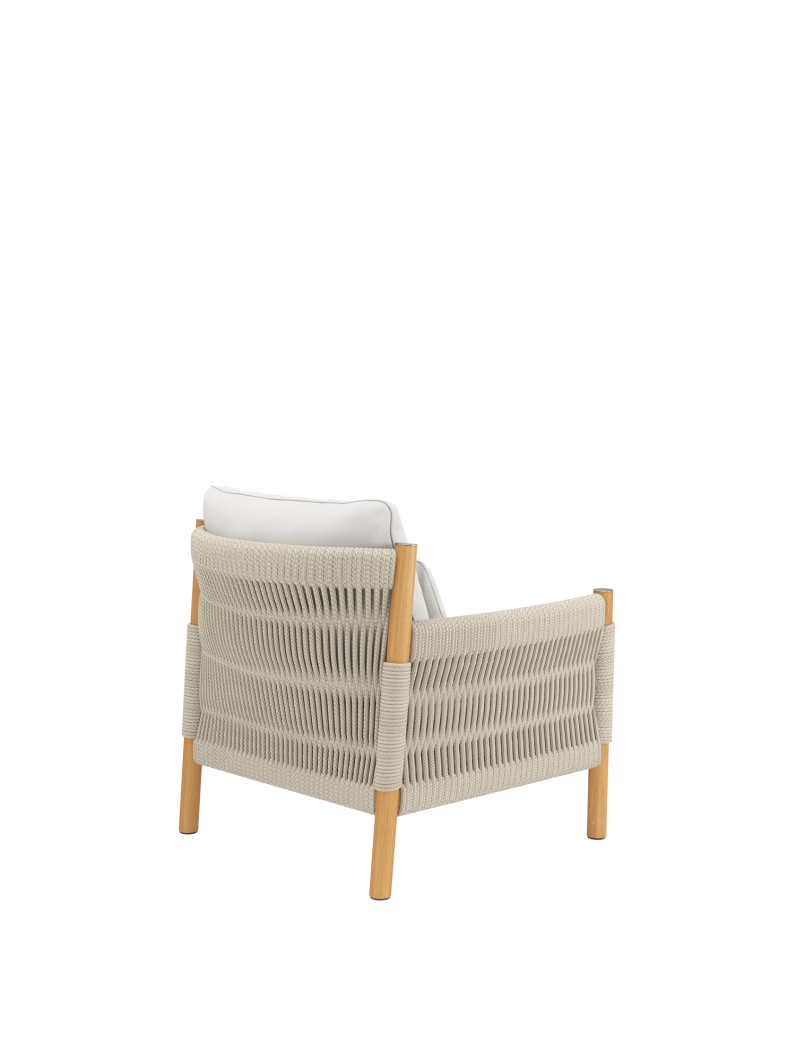 Cavo Lounge Sessel Beige inkl. Auflagen Travertin - garpa.de