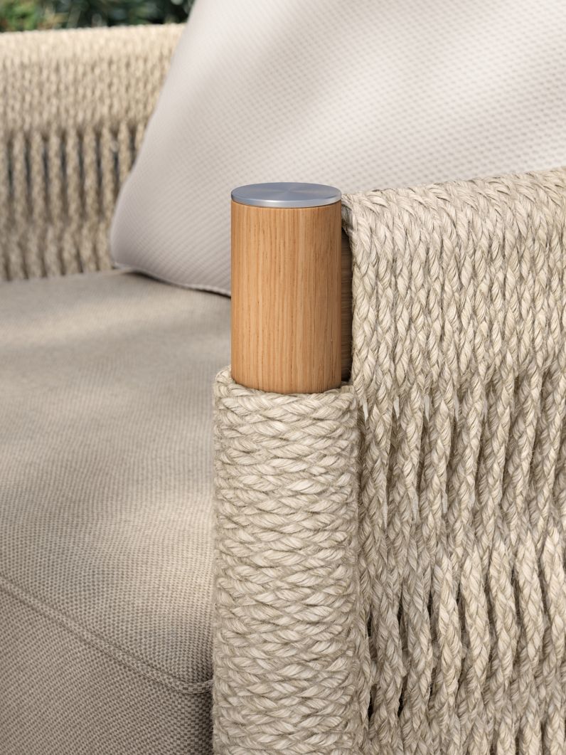 Cavo Lounge Sofa Beige inkl. Auflagen Travertin - garpa.de